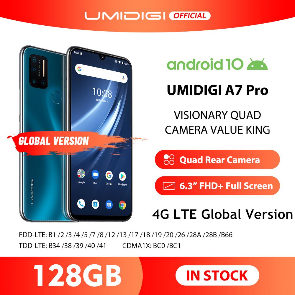 Buy UMIDIGI A7 Pro 6.3inch Full Screen Andriod 10 LPDDR4X 128GB ROM Octa Core Mobile Phones at ...