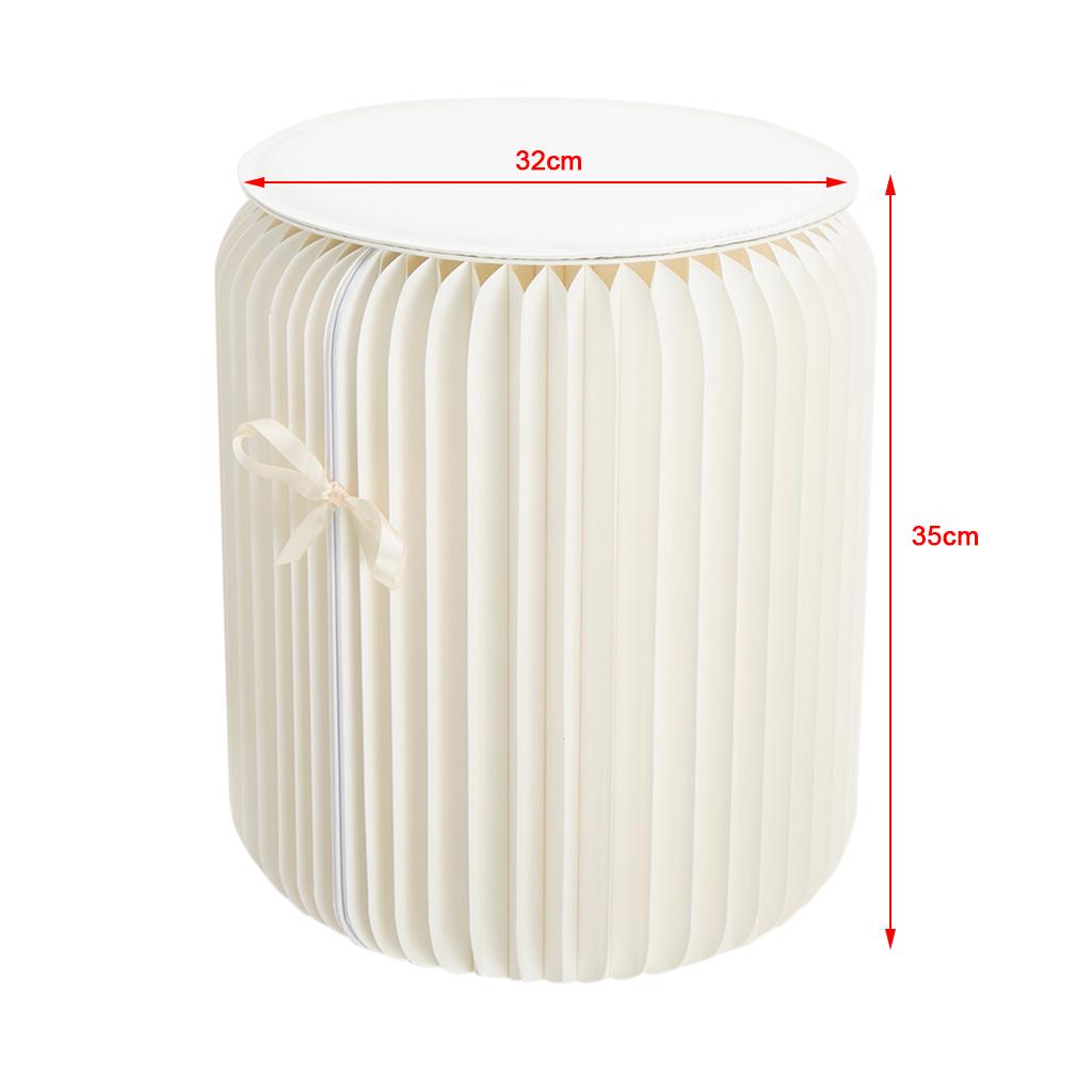 Buy Creative Round Waterproof Folding Kraft Paper Stool 35cm Brown at ...