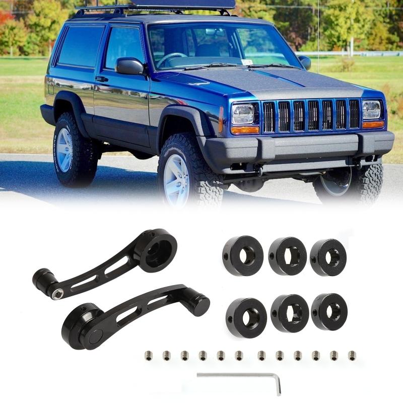 Satın alın 2Pcs Universal Aluminum Alloy Car Window Handle Winder Riser ...