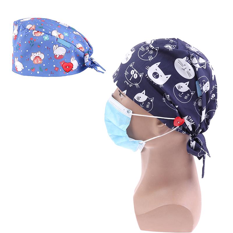 Buy Men Women Doctor Nurses Cap Printing Scrub Medical Surgical Surgery ...