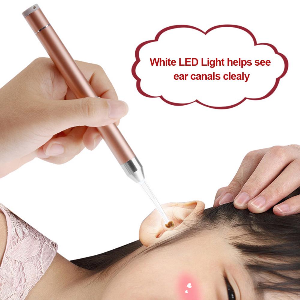 USB Rechargeable LED Light Ear Spoon Children Adult Ear Wax Curette ...