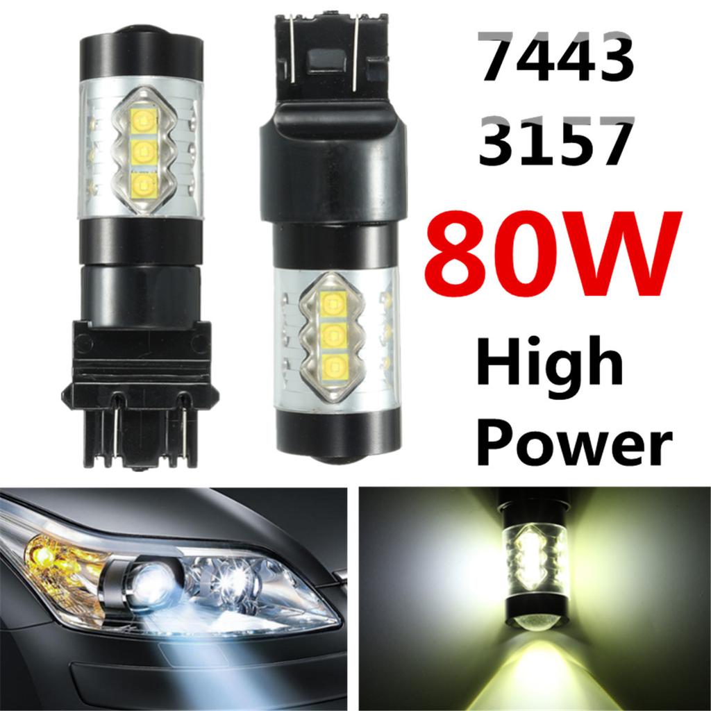 Buy 12V 7443 3157 LED Running Side Reverse Backup Bulb Light 7000K ...