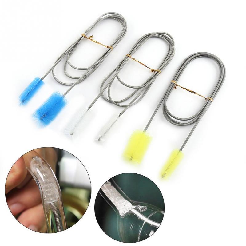 Buy Flexible Double Tube Cleaning Brush Pipe Fish Tank Brush Spring ...