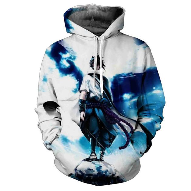 Buy S-5XL Anime Naruto Rei Akatsuki Printed Zipper Fashion Pullover ...