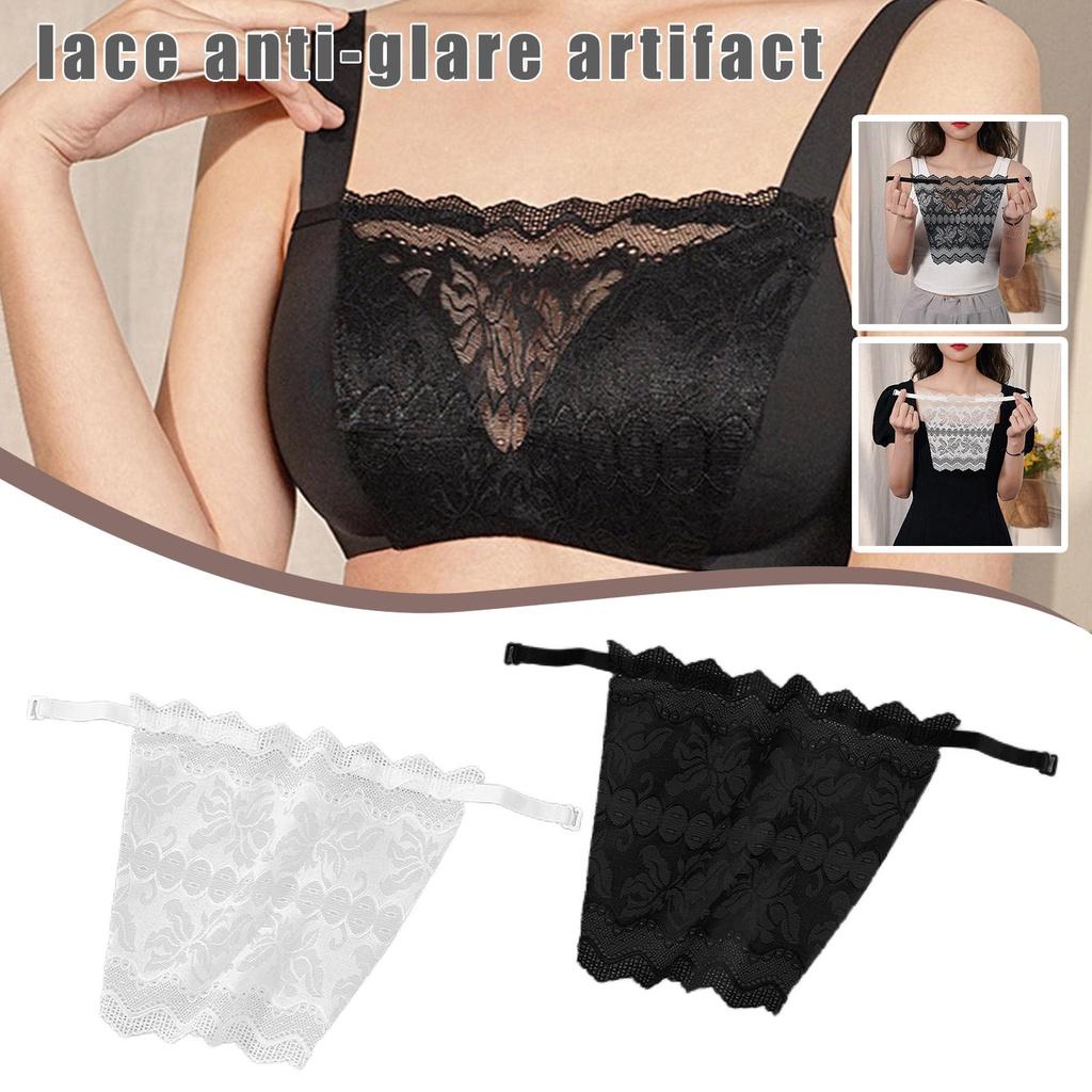 Buy Women's Cleavage Cover Up Seamless Underwear Invisible Bra Insert Wrapped Bra Lace Privacy ...