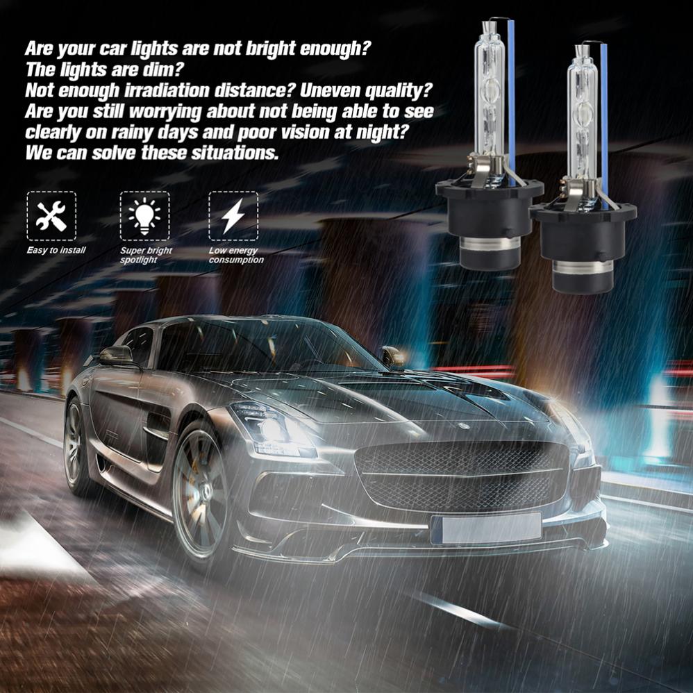 💰Kjøp Super Bright Headlights D2S Xenon HID Car Bulb 35W 7000LM 4300k 6000K 8000K online billig ...