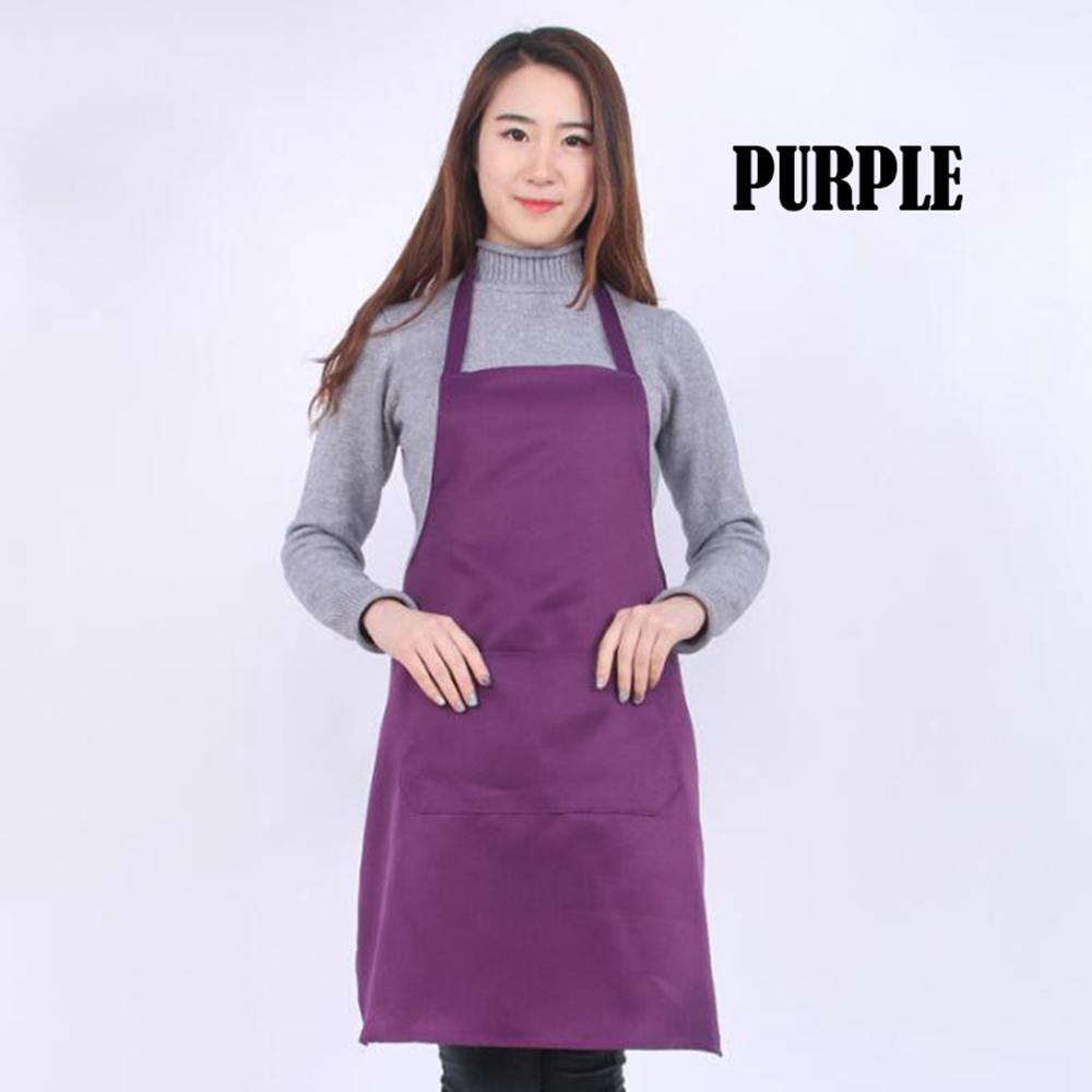 Buy Waterproof Cooking Apron with Pockets Thicken Cotton Polyester ...