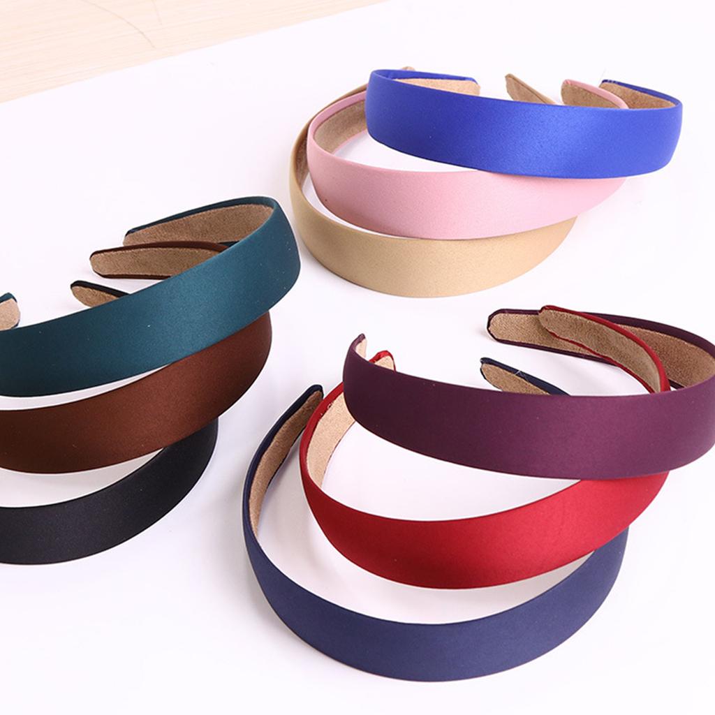 Cheap Wide Satin Headband Plain Headband DIY Headband Solid Simple ...