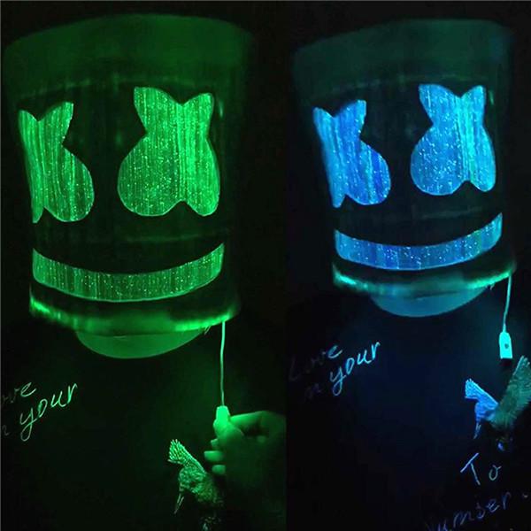 Buy DJ Led Mask Music Festival Full Head Helmets Latex Mask DJ Helmet ...