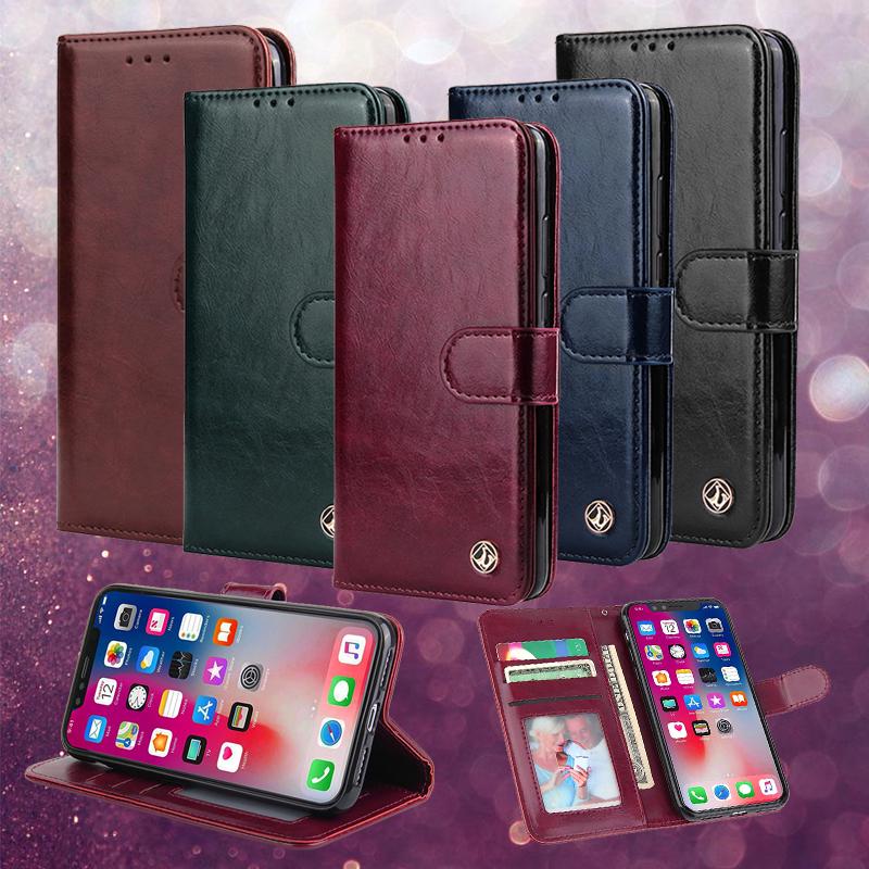 Buy Fashion Luxury Solid Color Flip PU Leather + PC Wallet Bracket Card ...