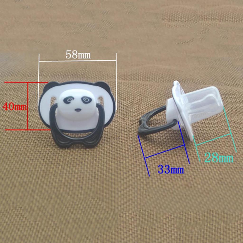 Buy H&B Store Cartoon Panda Baby Silicone Orthodontic Pacifier Flat ...