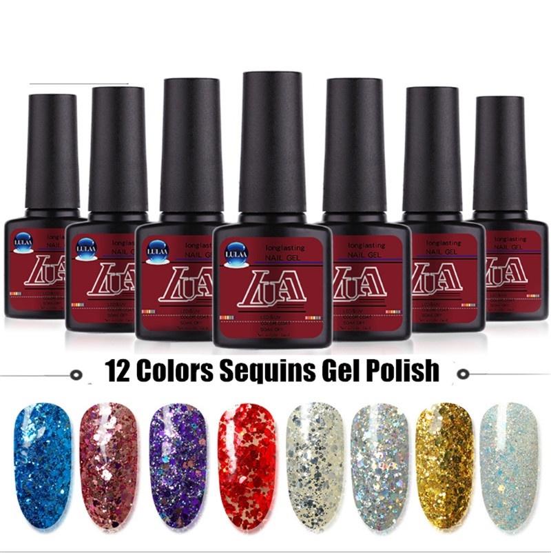 Buy 1 Piece Sequined Nail Gel Polish Soak-off Long Lasting Nails Art ...