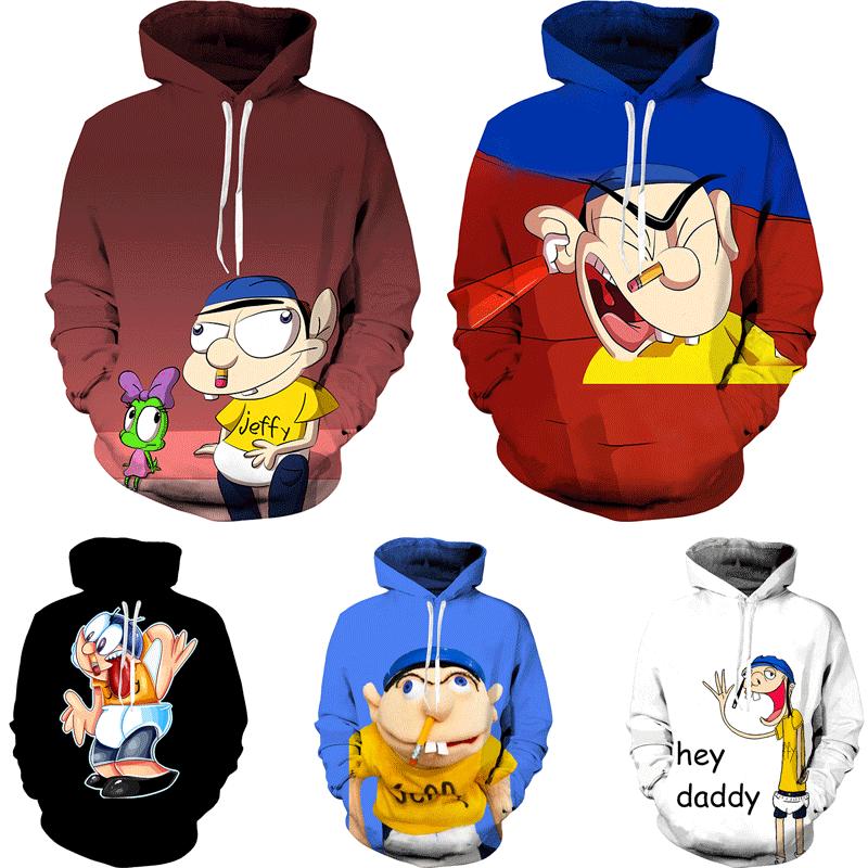 Buy Fashion Creative Kids Boy Girl 3D Jeffy The Puppet Print Hoodie ...