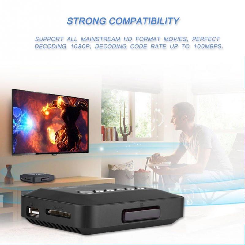 Buy 1080P Hd Audio Video Media Player Box With Ir Remote Control 110V ...