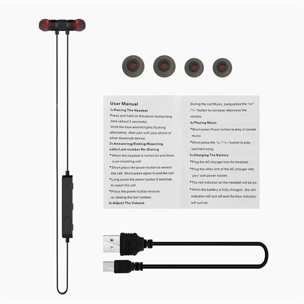 M9 Bluetooth Headset Wireless In-Ear Noise Reduction Earphone with Mic ...