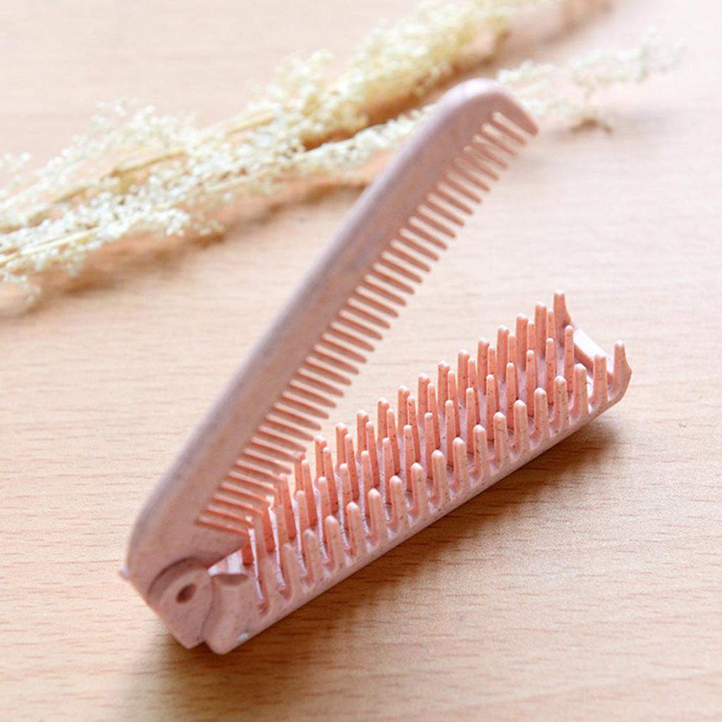 Buy Portable Wheat Antistatic Hairdressing Fine Tooth Folding Comb at ...