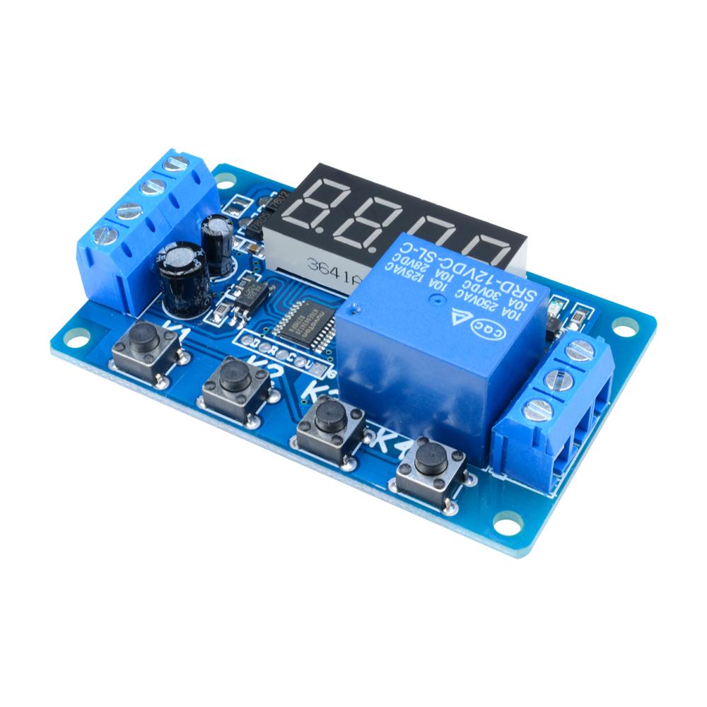 Buy Digital 12V LED Display Timer Automation Delay Relay Programmable ...