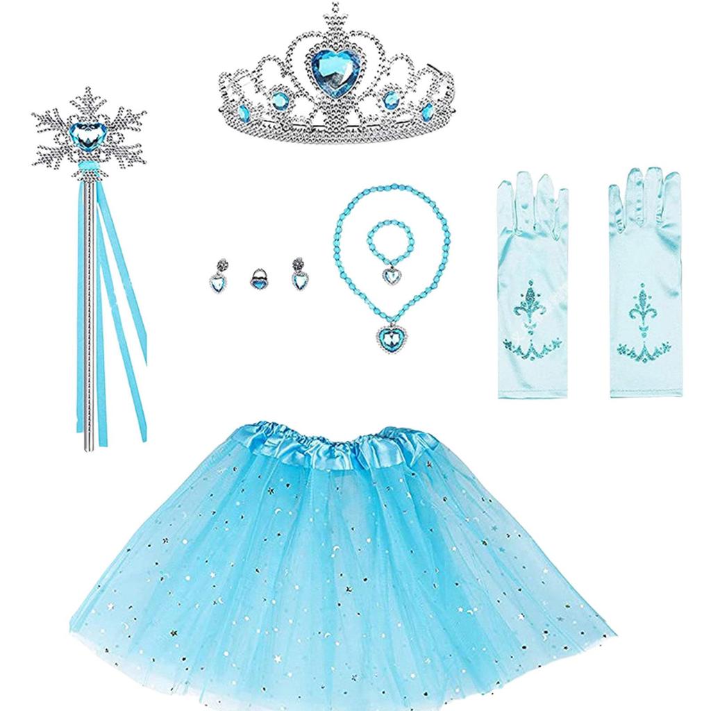 Buy 10 Pcs Elsa Dress Up Accessories Set-Princess Dress-up Party ...
