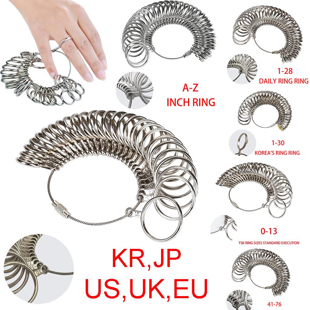 Jewelry Ring Sizers Gauge Stainless On Finger Measuring Tool Rings Set ...