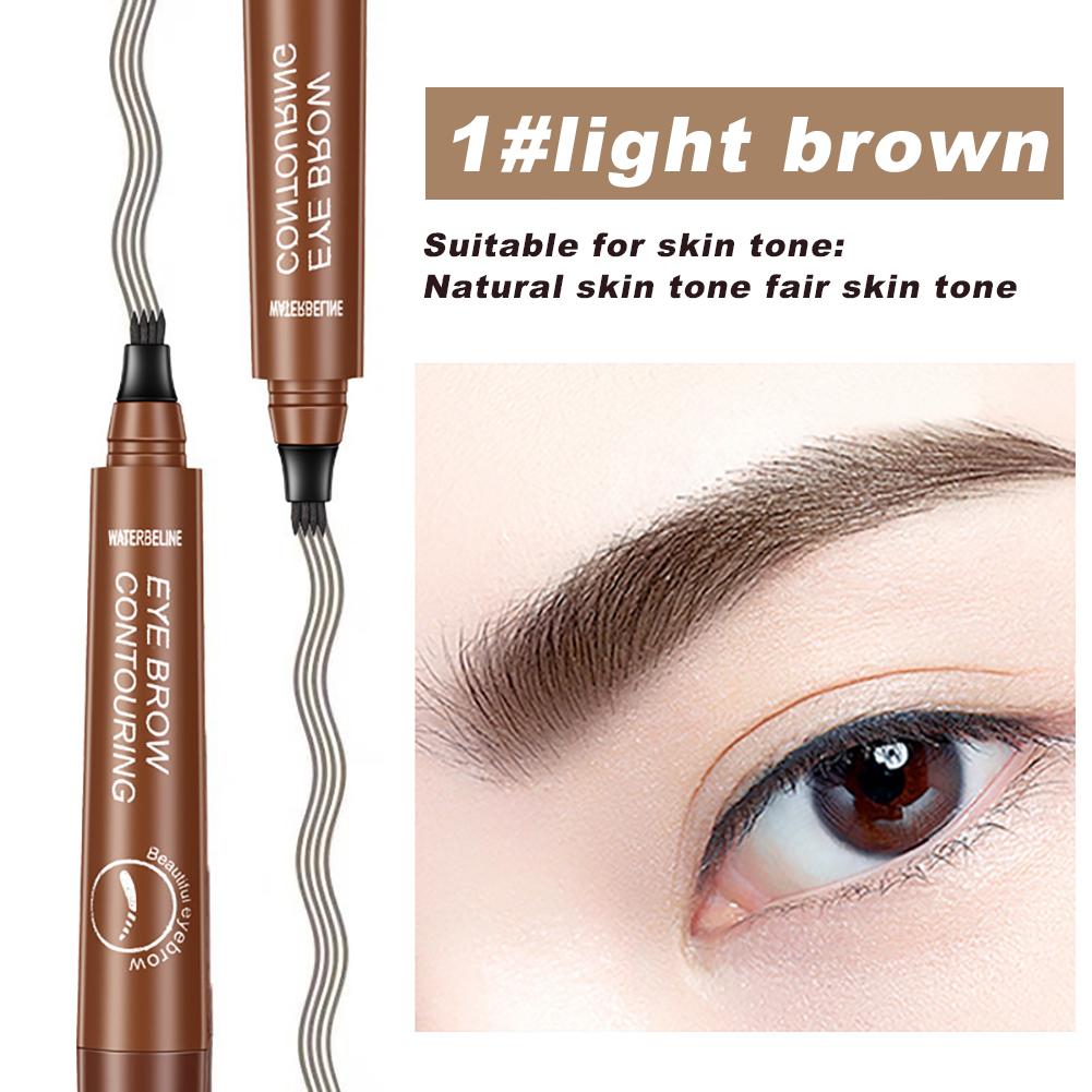 Buy Four-Forked Long Lasting Water Eyebrow Pencil Natural Anti-Sweat ...