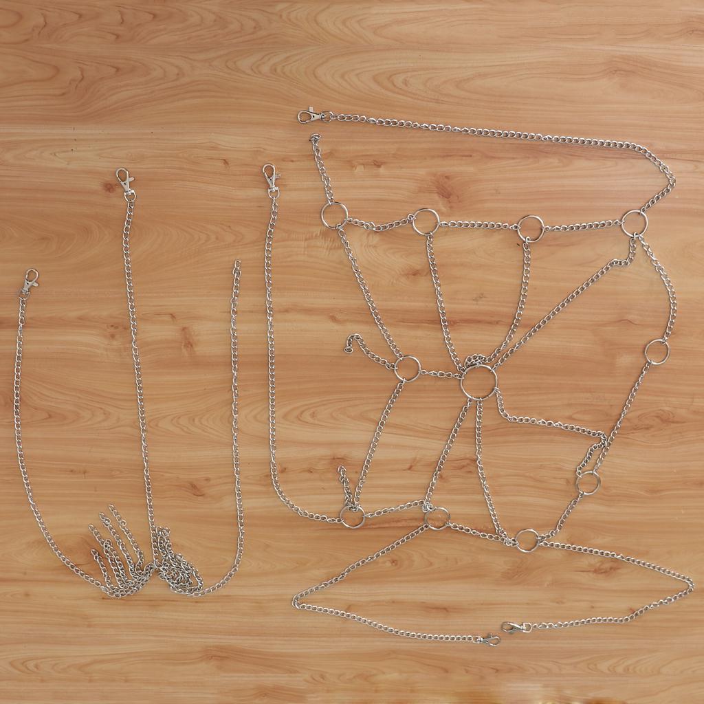 Buy Womens Sexy Enticing Tassel Lingerie Metal Chain Set Cross Body ...