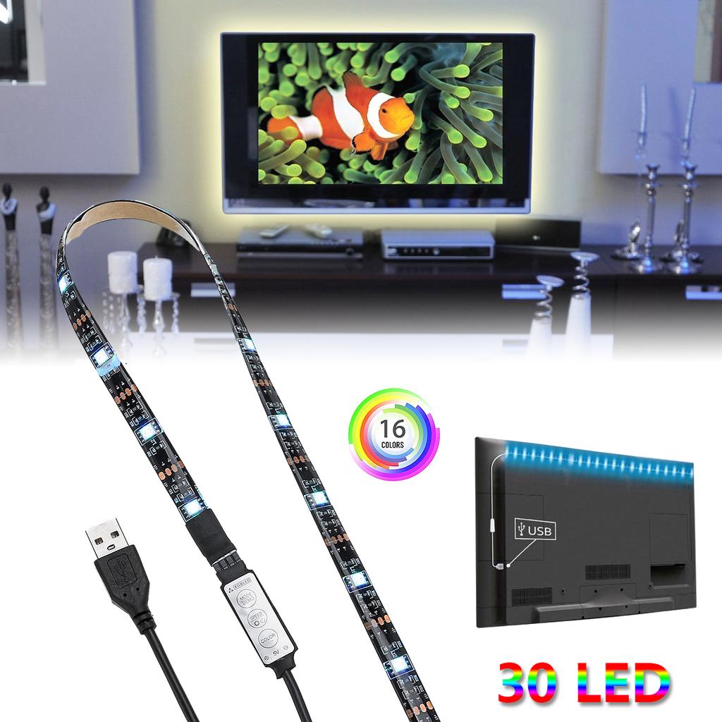 Buy USB Powered RGB 5050 LED Strip Light for TV Computer Background ...