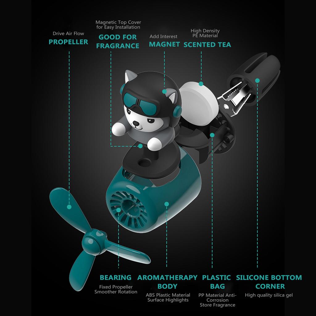 Cheap Car Fresheners Aromatherapy Aroma Ornament Kawaii Pilot Dog Bear ...