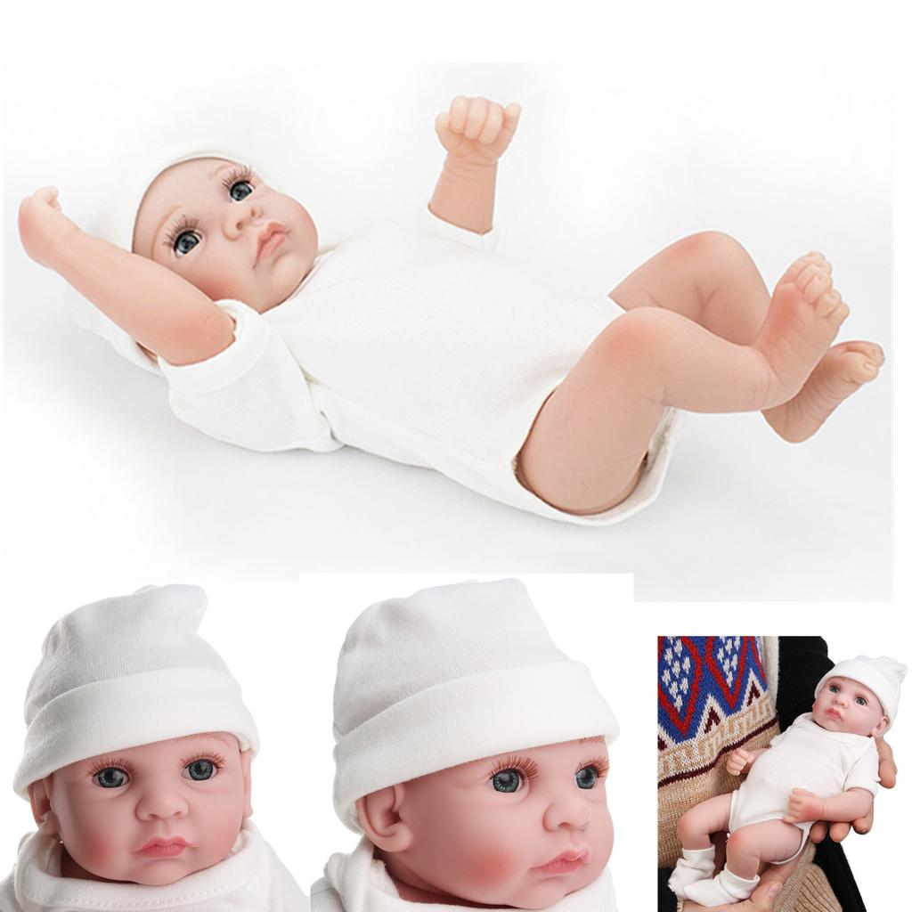 Buy 28cm Realistic Toddler Bebe Dolls Handmade Vinyl Baby Doll Cute ...
