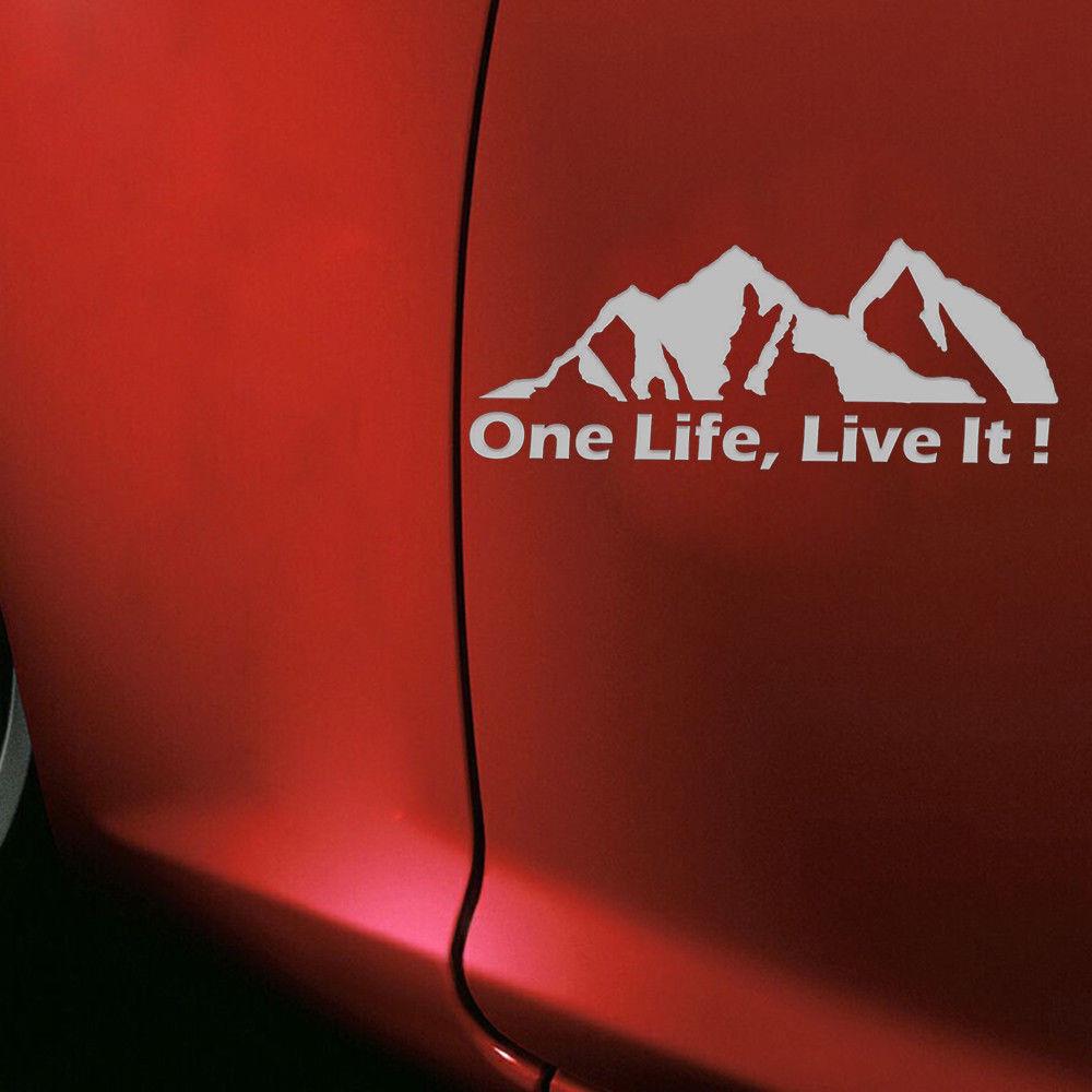 Buy ONE LIFE LIVE IT ! Silhouette Off Road Decals Car Sticker Window at ...