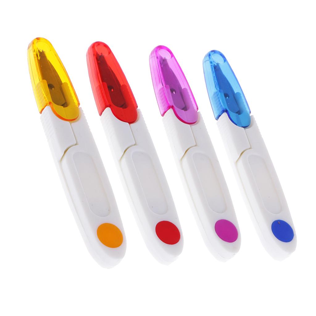 Buy 4pcs Thread Cutter Yarn Scissors Clipper Snips with Safety Caps at ...