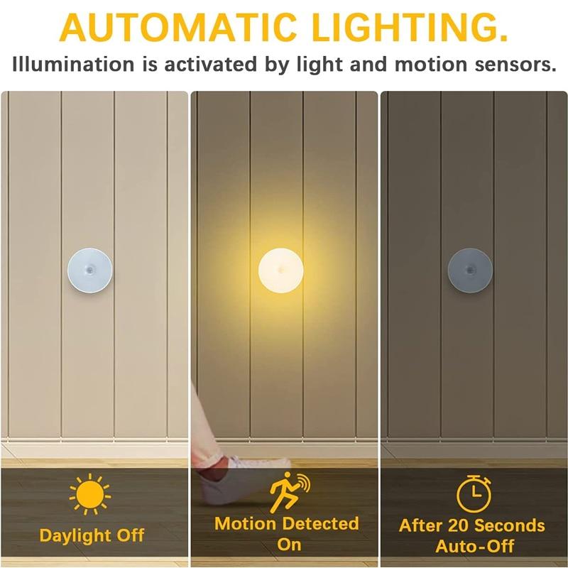 Cheap Rechargeable LED Motion Sensor Night Light USB Sensor LED Night ...