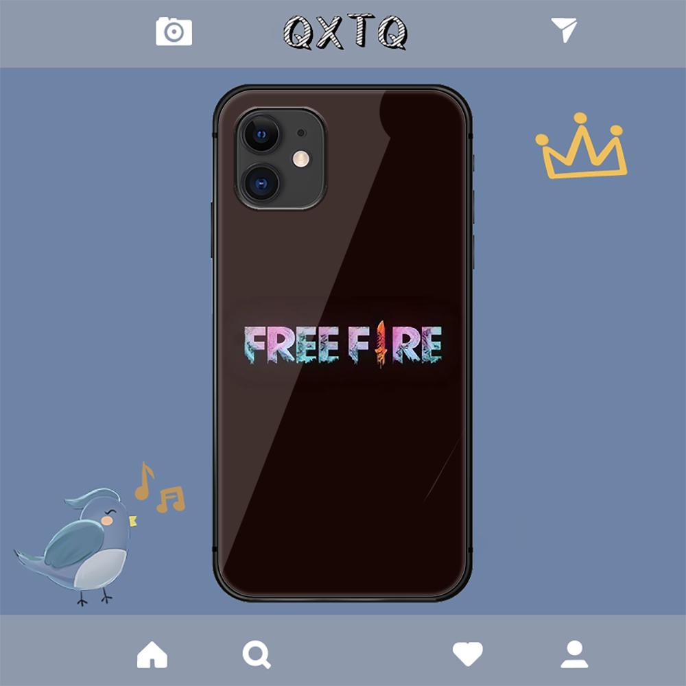 Buy Hot Game Free Fires Tempered Glass Phone Case Cover For IPhone 6 7 ...