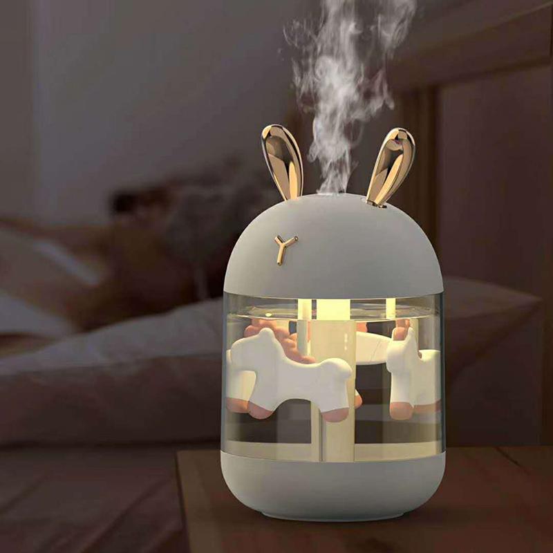 Buy Cute Carousel Humidifier, Cool Moisture Humidifier with LED Light ...