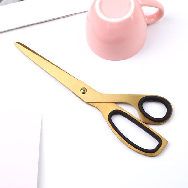 1pc Stainless Steel Scissors Modern Golden Stylish Scissors Office ...