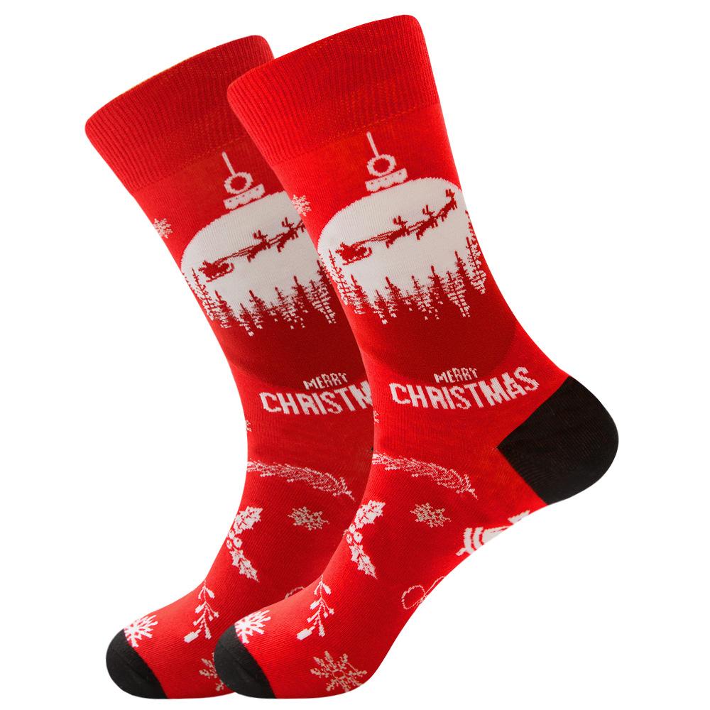 Buy color male Christmas elk female Christmas socks autumn winter new ...