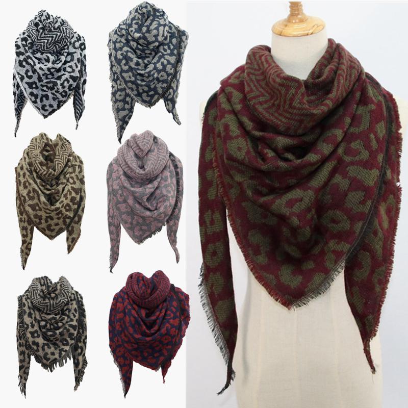 Buy Women Winter Warm Leopard Print Long Wrap Shawl Stole Cape Scarf at ...