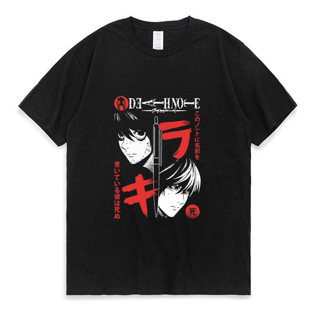 Buy Japanese Anime Death Note T-Shirts For Men Fashion Crew Neck Short ...