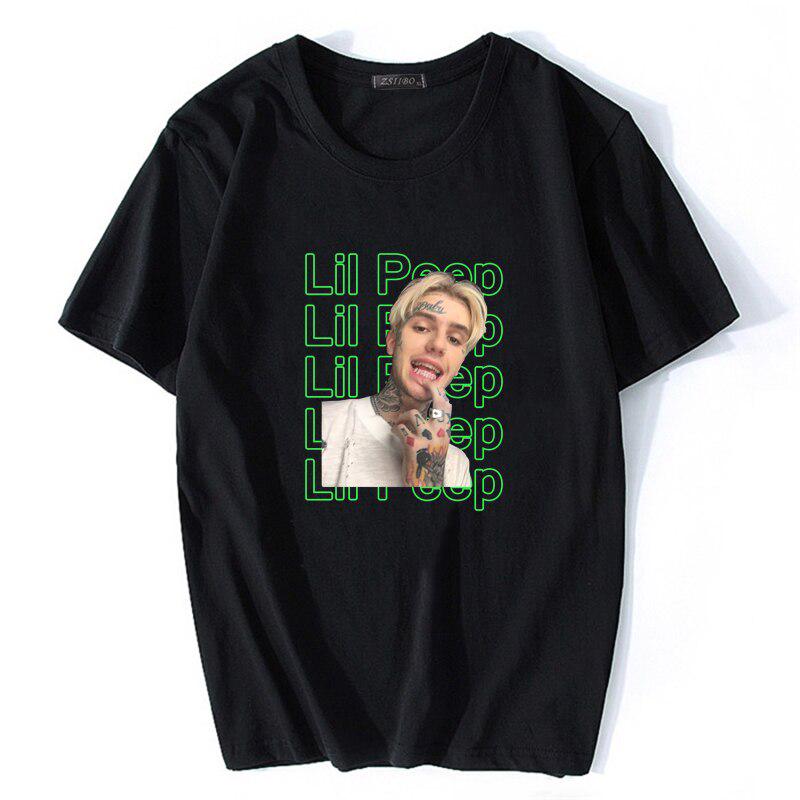 Buy Hip Hop Lil Peep Streetwear Singer Character Print Men Fashion ...