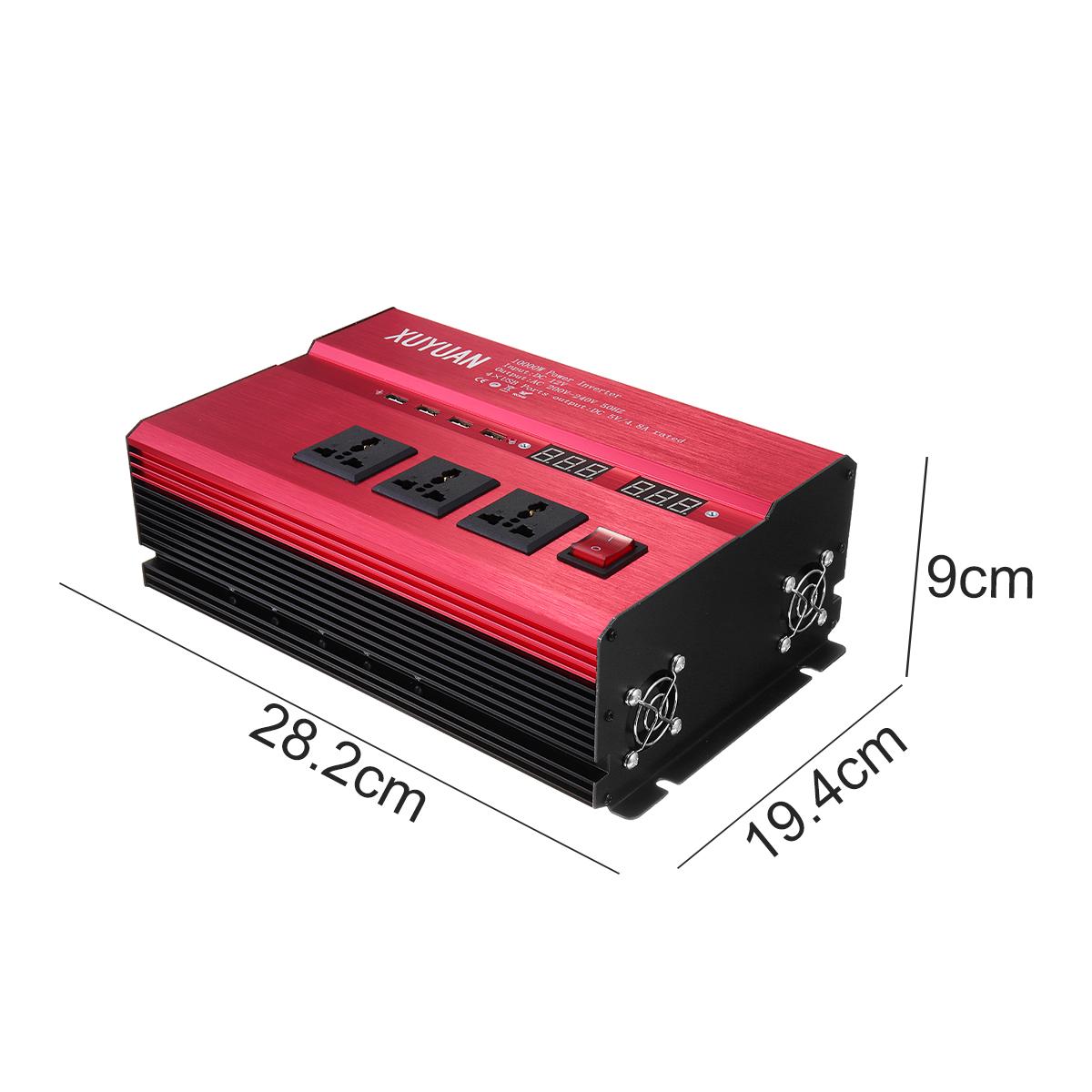 Peak Power 8000W LED Solar Power Inverter DC 12/24V To AC 110V/220V ...