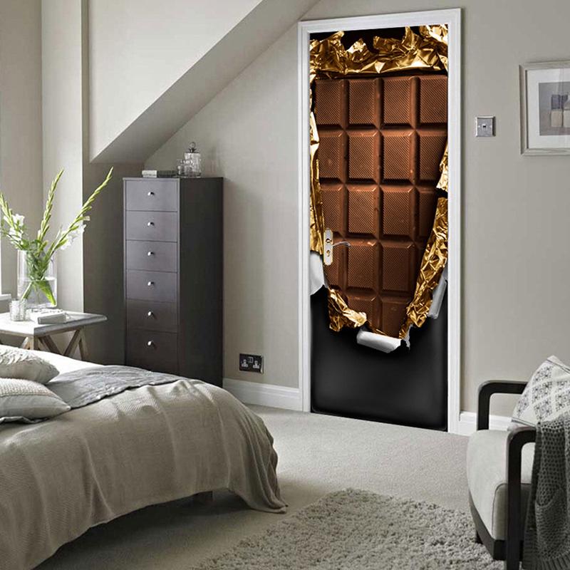 Buy 3D Creative Delicious Chocolate Door Sticker House Home Wall Art ...