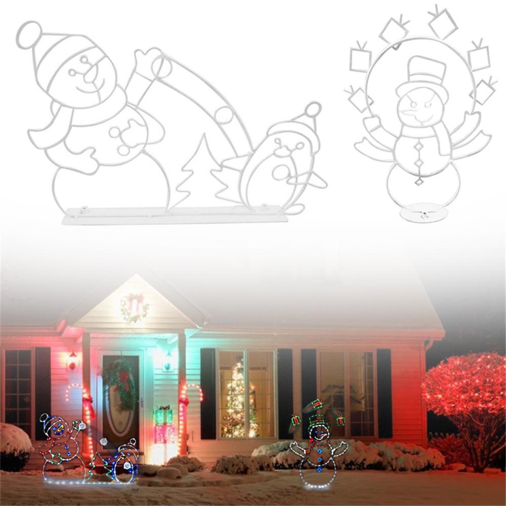 Buy DIY Outdoor Penguin Snowman Light Up LED Christmas Silhouette ...