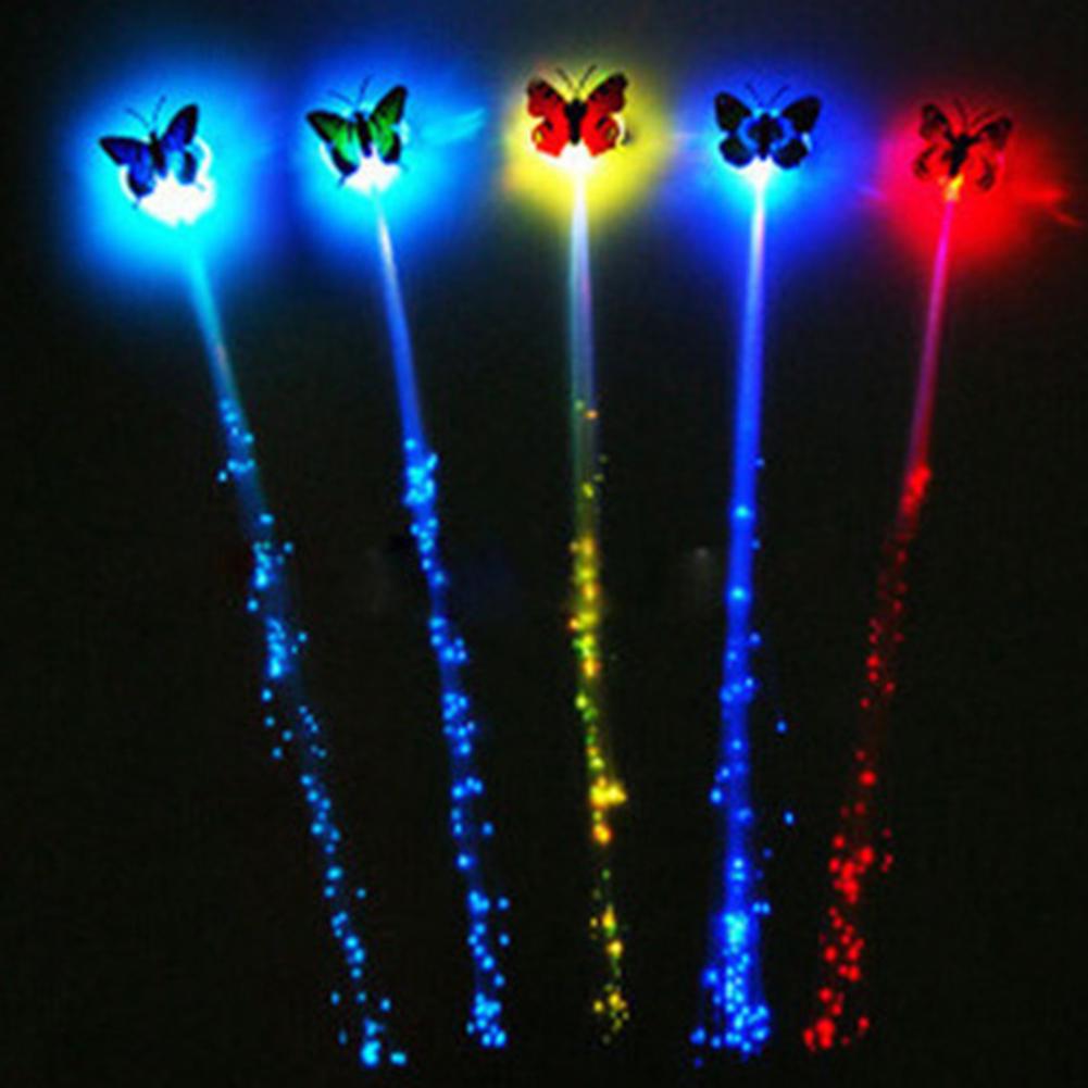 Buy LED Shining Glow Hair Braids Flash LED Fiber Hairpin Clip Light Up ...