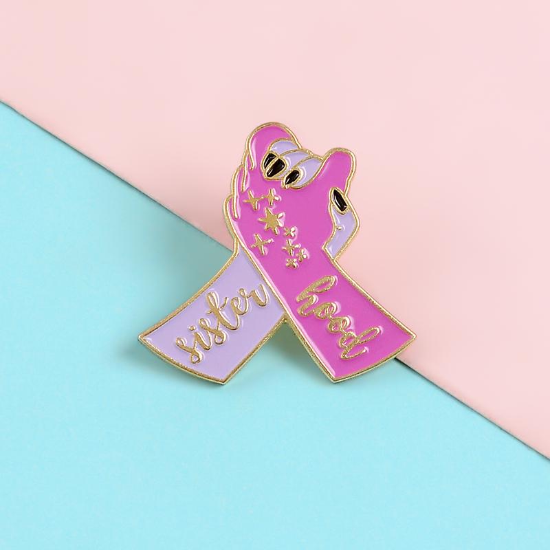 Buy Sisterhood Feminist Hard Enamel Pin Girls Power Pin Handshake Jewelry Feminism Gift for ...