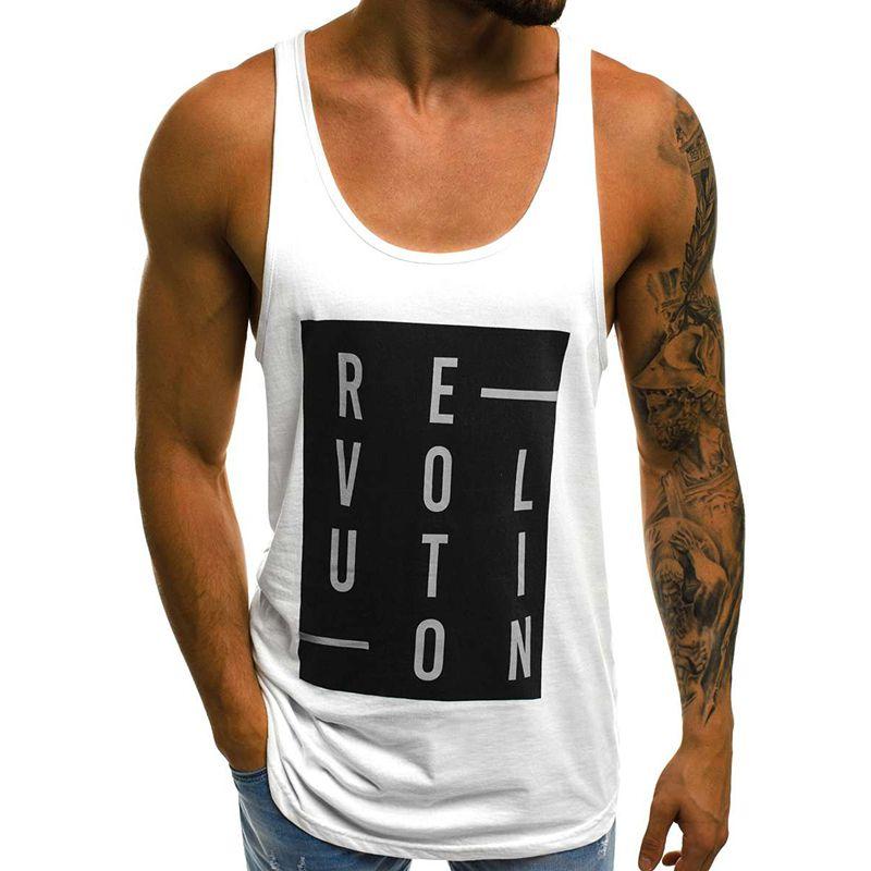 Buy Mens Casual Sleeveless Square Neck Tank Tops Vest Slim Sport ...