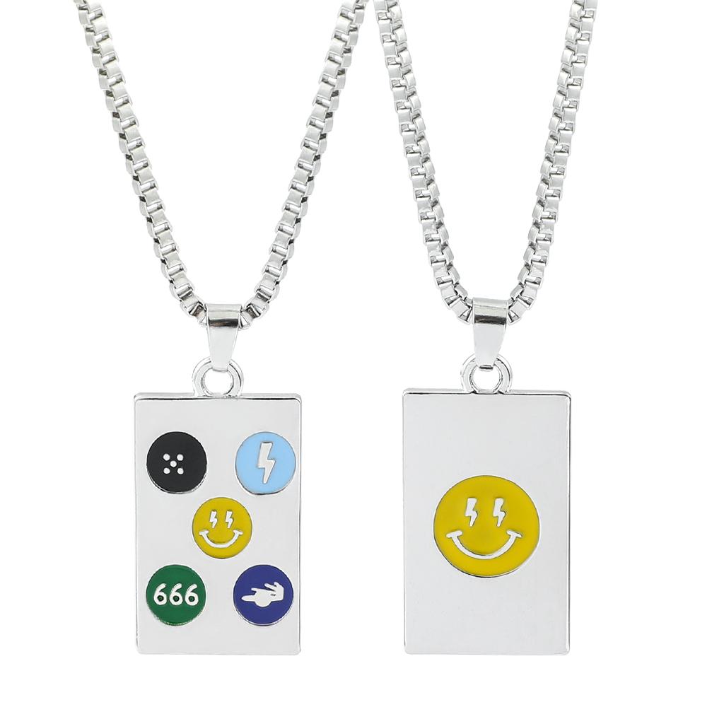 Satın alın Fashion Cute Smiley Necklaces Women's Neck Chain Lightning ...