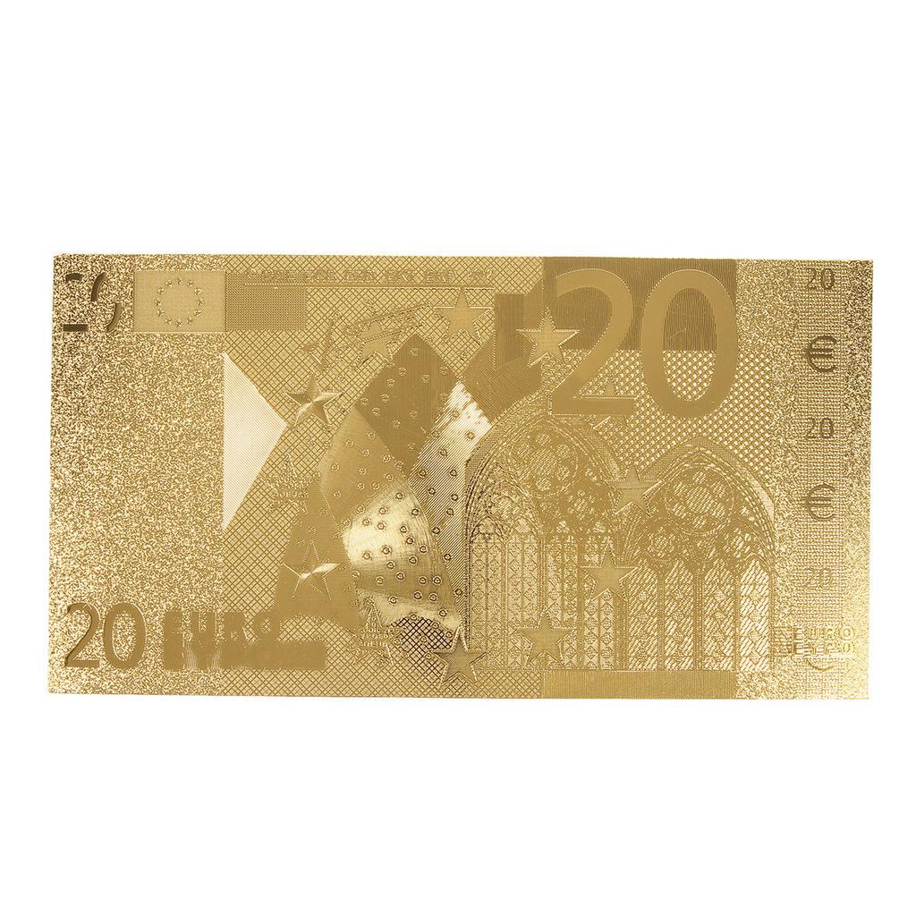 7Pcs 24K Golden Foil Euro Banknotes Paper Money Currency Commemorative ...