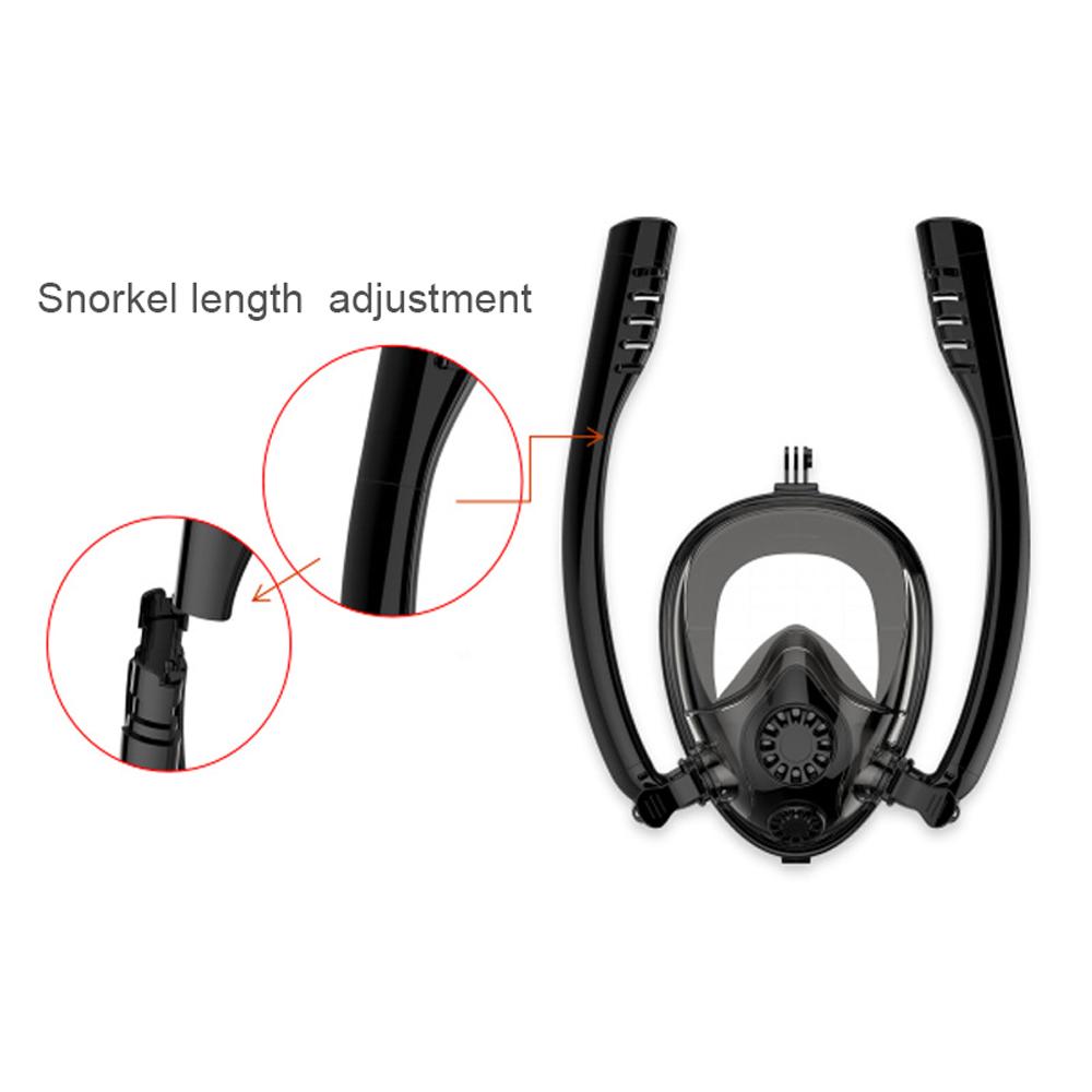 Buy Double Breath Tube Swimming Mask Full Face Under Water Snorkel ...