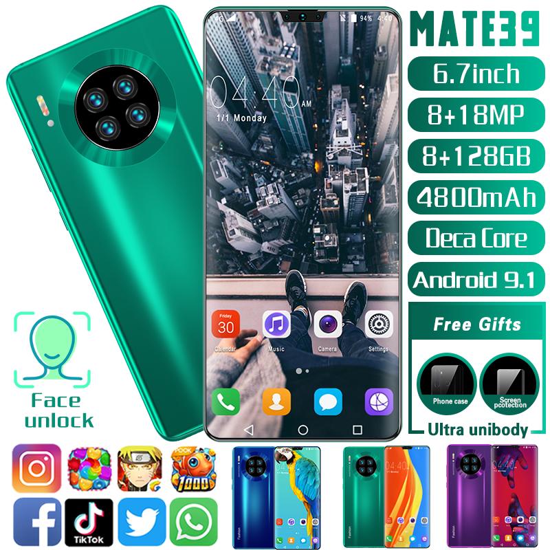Buy Mate39 8+128 GB Large Memory 6.7inch Full Screen Mobile Phones at ...