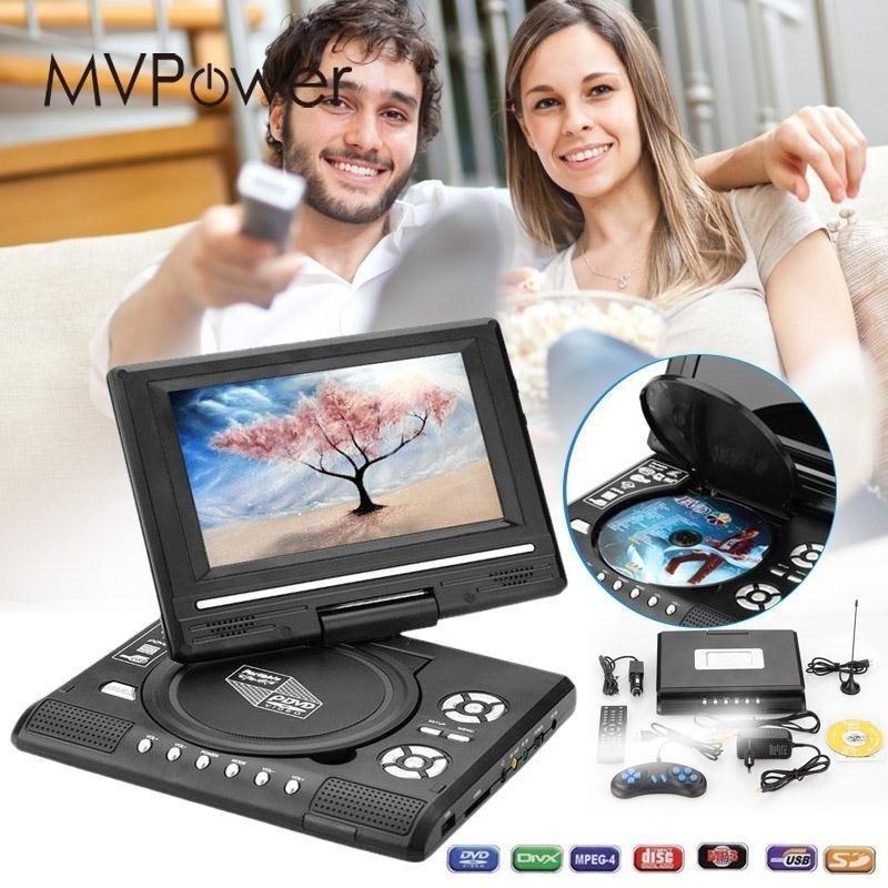 Buy Portable 7.8 inch DVD Player Machine Swivel Screen Support TV Game ...