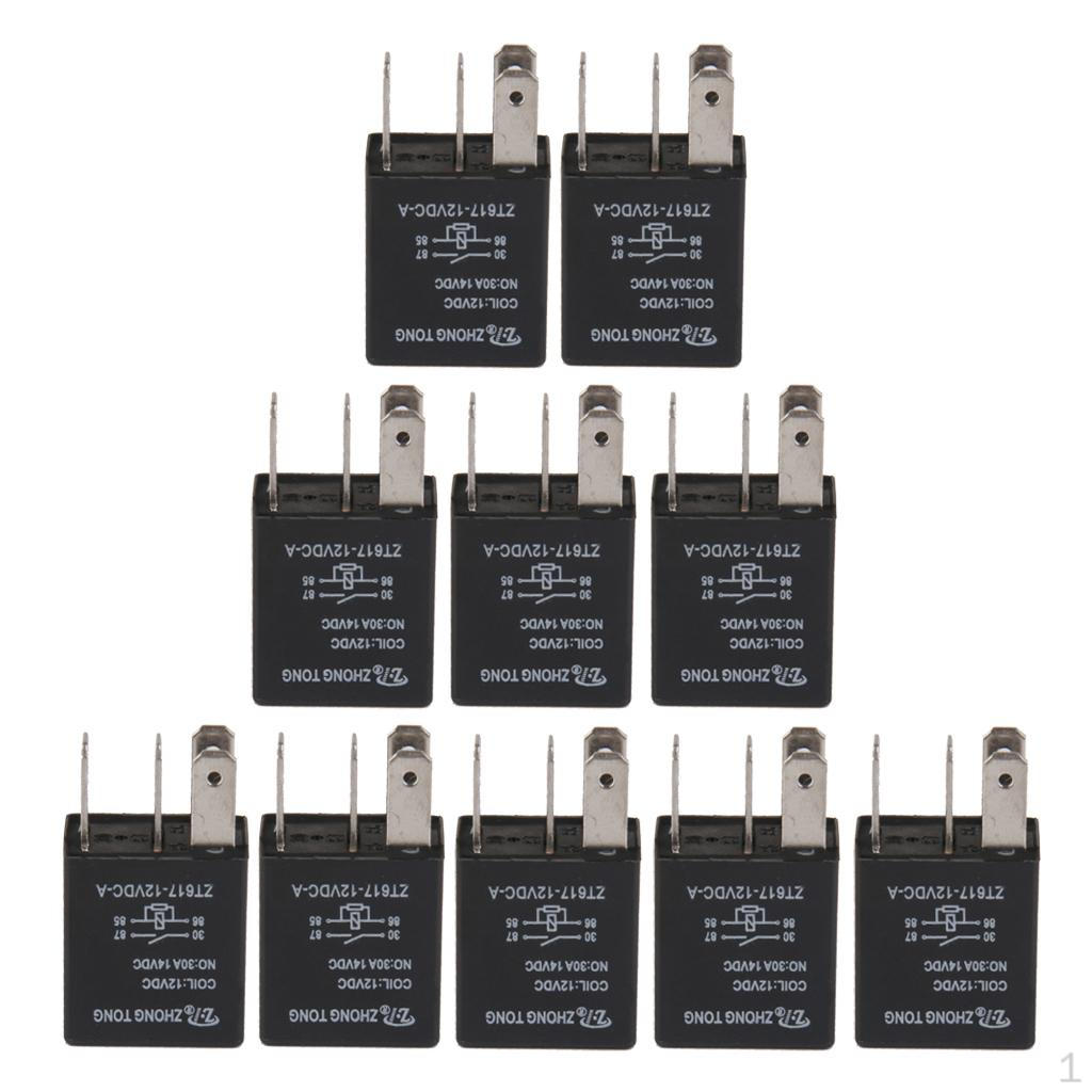 Buy 10pcs Car Truck Auto Automotive DC 12V 30A 30 AMP SPST Relay Relays ...